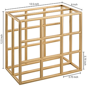 MyGif Modern Brass Metal Tabletop Wine Bottle Rack Holder with 9 Slots - Fit Standard Size Bottles
