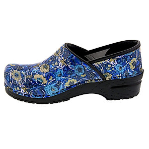 BJORK Swedish Comfort Women's Professional Printed Leather Clogs - Hydra (EU-38/7-7.5 US)