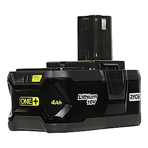 Ryobi P197 Battery ONE + (PLUS) Compatible Replaces P108 Rechargeable Lithium Ion 18 v Volt 4.0 Ah / 72 Wh UL Listed Faster Recharge Single Battery with Fuel Gage