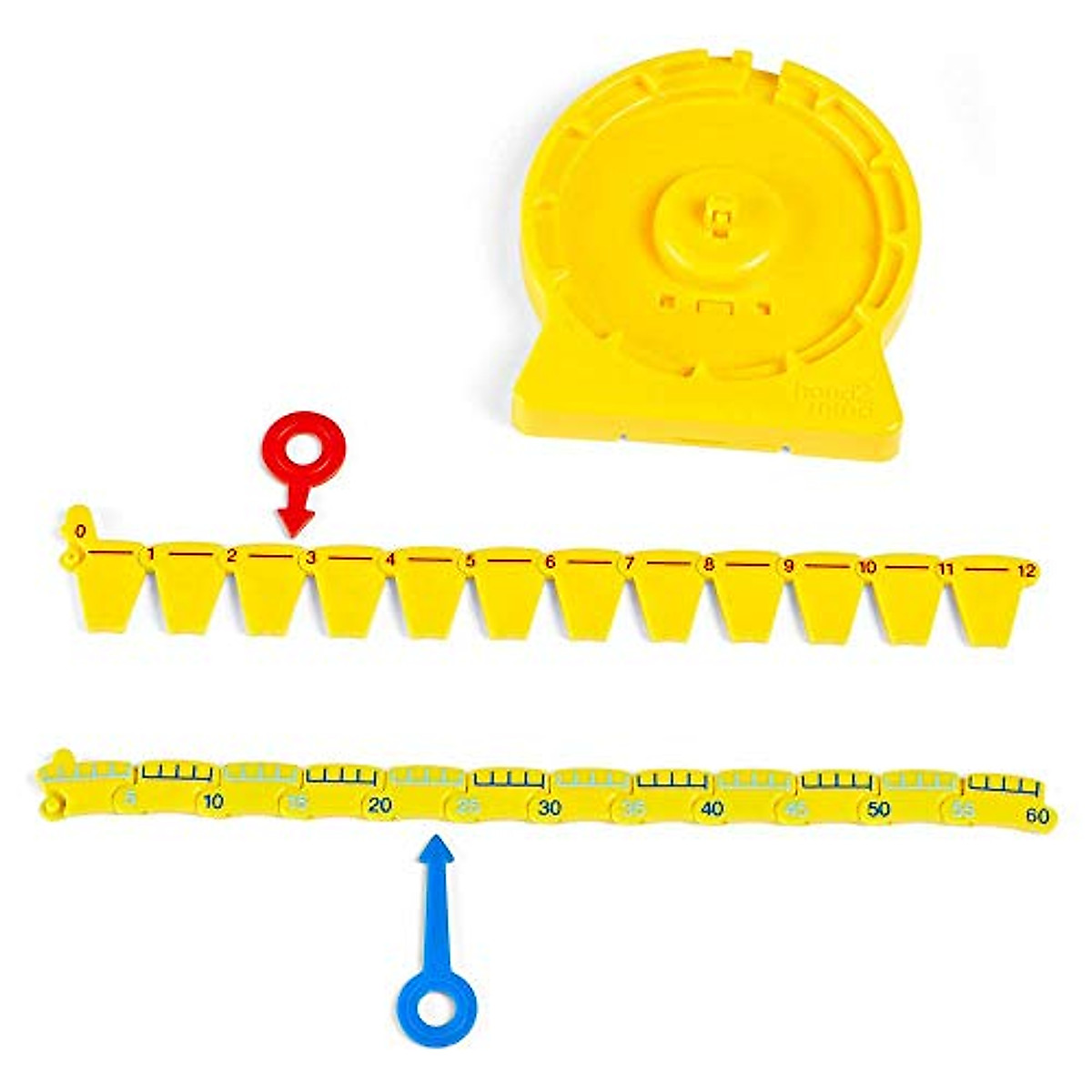 hand2mind - 92286 Number Line Clock for Kids Ages 5-10, Turn A Number Line Into A Clock, Hands-on Way to Go from Counting Numbers to Telling Time, Learning to Tell Time Clock, Homeschool Supplies (Set of 1)