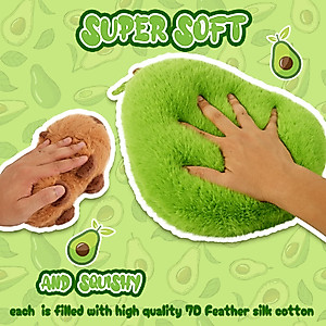 CHDBLOCK Avocado Capybara, Capybara Plush, Capybara Stuffed Animal, Soft Capybara Doll Pillow, Capybara Avocado Food Plushie Pillow Doll Toys(Avocado Capybara-13.77 inch)