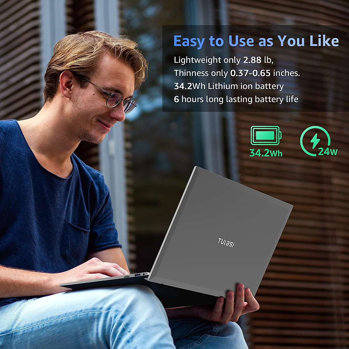 Tulasi 12GB RAM 256GB SSD Intel Celeron N4120 Quad-Core Windows 11 Laptop Computers, 14 inch Full HD 1080P IPS Display Ultra Slim Laptop, 2.4G/5G WiFi, Bluetooth 4.2, Webcam, Long Battery Life