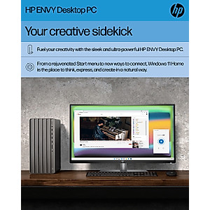 HP Envy Desktop, NVIDIA GeForce RTX 3050, 12th Gen Intel Core i7-12700, 16 GB SDRAM, 1 TB SSD, Windows 11 Home, Wi-Fi 6 & Bluetooth, Wireless Keyboard & Mouse, Pre-Built PC Tower (TE01-3050, 2022)