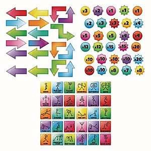 EZ Stick Sensory Path for Hallways – 98 Decals for Floors, Get Moving