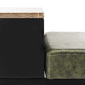 Safavieh Home Maruka 31-inch Grey Wash and Dark Green Faux Leather Bench with Storage