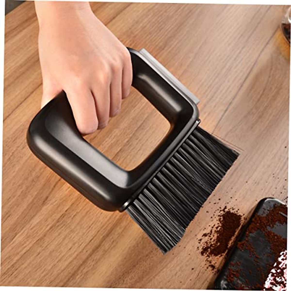 Yardenfun 1 Set Desktop Cleaning Broom Coffee Bean Coffee Concentrate Desktop Drawer Coffee Powder Cleaning Brush para Limpiar Drawers for Office Mini Desktop Broom Toy Black Plastic