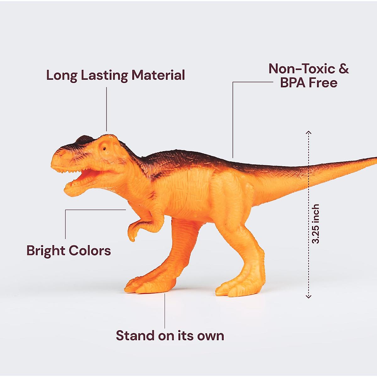 PLAYVIBE Dinosaur Toys for Kids 3-5 – 12 Realistic Small Dinosaur Figures with Storage Box, 5-7 Years Old – Toddler Boy Dino Toys