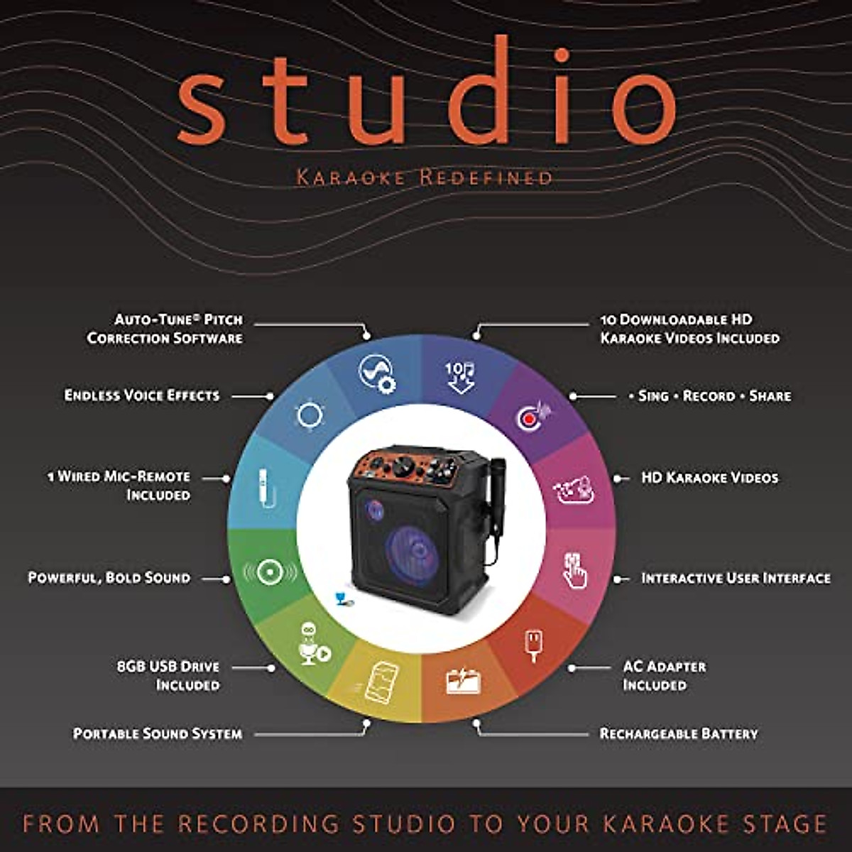 Singing Machine Studio All-In-One Entertaining System with Auto-Tune (SDL2093)