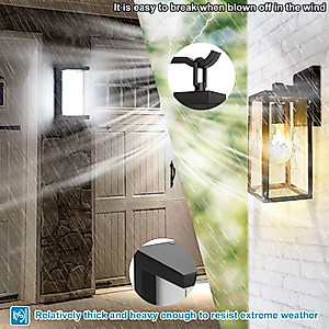 BIRITALO Exterior Porch Light 18W 6000K Modern Porch Light 1800LM Black Wall Mount Outdoor Sconce Light Double-Layer Cover Waterproof for Garage Hallway Backyard Garden