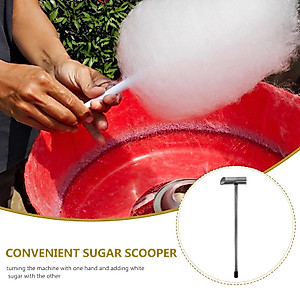 Luxshiny Marshmallow Spoon Sugar Spoon Long Handle Stainless Steel Cotton Candy Scoop for Cotton Candy Floss Machine Marshmallow Machine Spare Parts