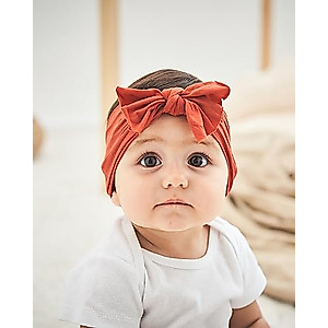 jollybows 20PCS Baby Girls Nylon Headbands Elastic Hair Bows Hair Bands Turban Hair Accessories for Kids Infants Toddlers