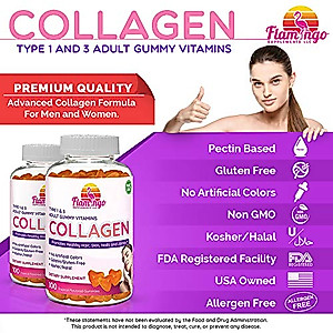 Collagen Gummies- Natural Marine Collagen for Women, and Men- Collagen Supplements for Skin Joint, Hair, Nails- Hydrolyzed Type 2 & 1 3- Replace Pills and Powders - No Gelatin, Kosher, Halal- 100 Ct.