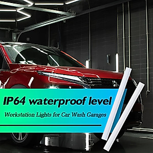 Ofenrd Large Hexagon Garage Lights 14 Hex Led Lights with Rectangle Frame Octagon Honeycomb Commercial Lighting for Garage Car Detailing Barber Shop Gym Warehouses Basement.
