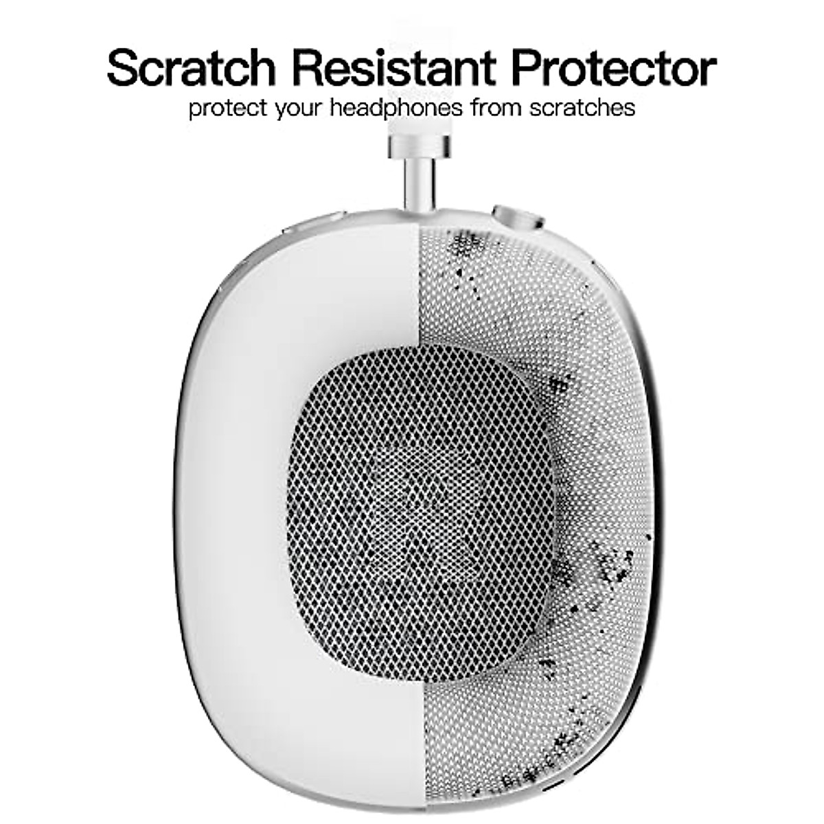 Tucana Silicon Cases Compatible for AirPods Max, Overhead Cover + Earcup Cover (White)