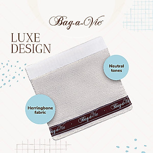 Bag-a-Vie Love HandleZ Herringbone Bag Handle Wrap - Handbag Leather Protector For Protecting Leather Against Chain Handles & Hardware - Chain Wrap Protection Preserves Longevity Of Designer Bags