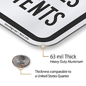 SmartSign - K-1003-EG-12x18 Not Responsible For Theft Or Damage To Vehicles Or Contents Sign By | 12" x 18" 3M Engineer Grade Reflective Aluminum Black on White