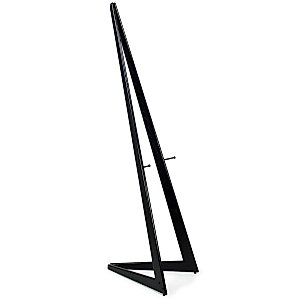 Black Bi-Fold Adjustable Wood Easel, Quick Set Up, Free-Standing Display Easel, 64"h x 21.5"d