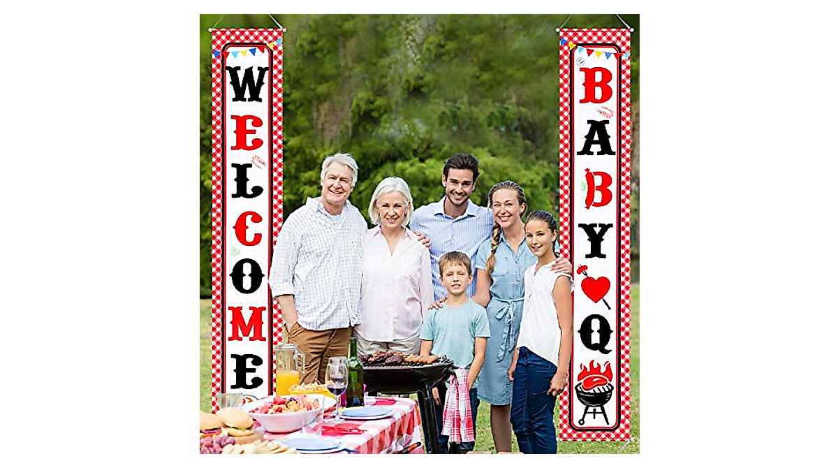 Baby Q BBQ Banner for Summer Parties | Outdoor & Indoor Decor