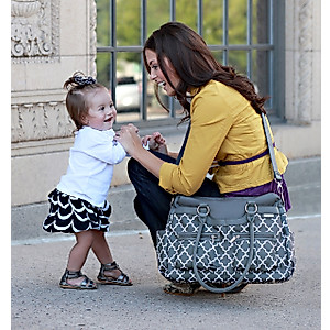 JJ Cole Satchel Diaper Bag, Azure Infinity