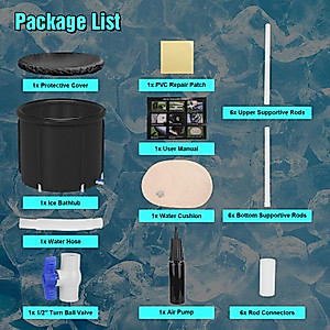 Zorpupoa Ice Bath Tub Robust, Extra Large Cold Plunge Tub with Cover, 97 Gallons Cold Water Ice Pub for Outdoor, Plunge Pool, Athletes Recovery