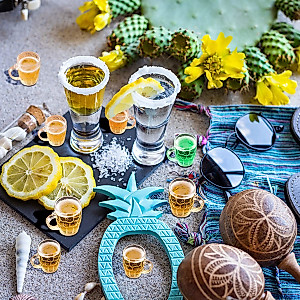 DOERDO 25Pieces Mini Beer Glasses Clear Plastic Mug Shot Small Juice Cups Tasting Glasses for Beer Festival Outdoor BBQ, Outdoor Picnics, or Oktoberfest, 0.2oz