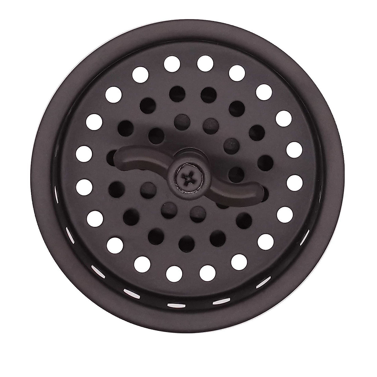 Westbrass CO2195S-12 Combo Pack 3-1/2" Wing Nut Twist Style Large Basket Extra-Deep Collar Kitchen Sink Waste Disposal Flange with Strainer Stopper, Oil Rubbed Bronze