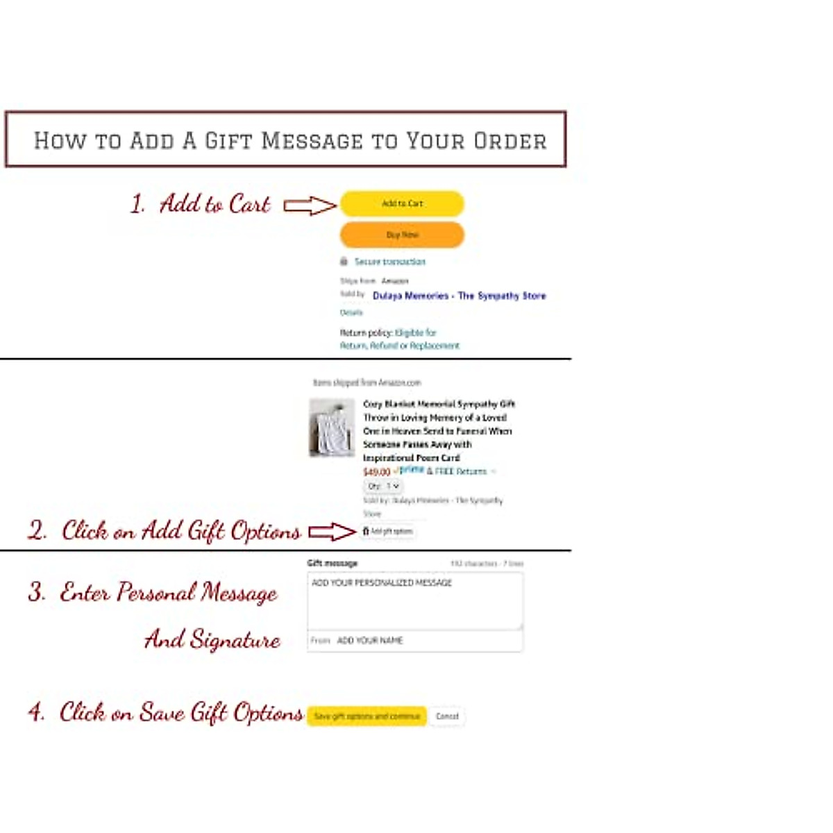 Cozy Blanket Memorial Sympathy Gift Throw in Loving Memory of a Loved One in Heaven Send to Funeral When Someone Passes Away with Inspirational Poem Card