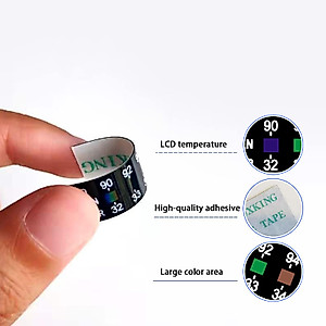 80 Piece Temperature Strips for Urine Drug Testing and Analysis, Disposable Adhesive Urine Test Strip Sticker 90 to 100 Degrees Fahrenheit, 0.4mm Thick LCD Temperature Stickers for Urine Test Bottles