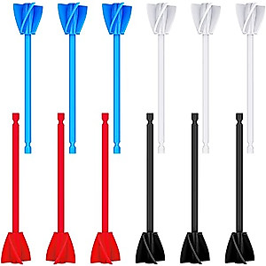 12 Pieces Paint Mixer Drill Attachment,Helix Paint Mixer Resin Drill Mixer Paint Stirrers Drill Attachment for 1 Gallon of Paint Epoxy Resin Silicone Jewelry Casting Molds (Red, Blue, Black, White)