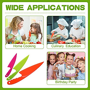 30 Pieces Kid Plastic Kitchen Knife Set Toddler Knife Kids Safe Knives Children Cooking Nylon Chef Knives for Fruit, Bread, Cake, Salad, Lettuce Knife (Color 3)