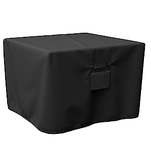 SHINESTAR Durable Square Fire Pit Cover, Fits for 28-32 Inch Fire Pit Table, Waterproof and Windproof, 32 x 32 x 24 Inches, Black