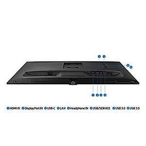 SAMSUNG ViewFinity S8 Series 32-Inch 4K UHD High Resolution Monitor, IPS Panel, 60Hz, Thunderbolt 4, HDR 10+, Built-in Speakers, Height Adjustable Stand (LS32B804PXNXGO),Black