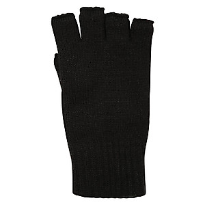 Mountain Warehouse Fingerless Knitted Gloves - Light Ski Gloves Black