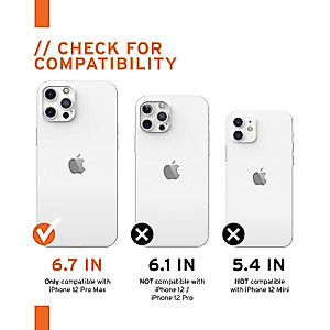 URBAN ARMOR GEAR UAG Designed for iPhone 12 Pro Max 5G [6.7-inch screen] Rugged Lightweight Slim Shockproof Pathfinder Protective Cover, Silver