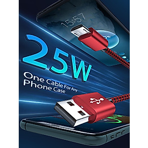 Micro USB Cable,6FT Fast Android Charging Cord for Kindle eReaders,X-Box One/PS4 Controller,Alcatel Phone,Braided Charger Cord for Fire Tablet,Samsung Galaxy S7 Edge S2 J7 J5 J3,LG K40,Moto E4 E5 E6