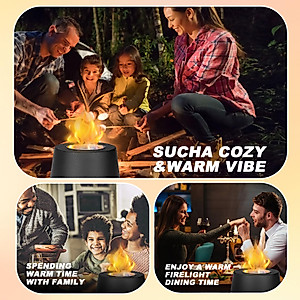 Tabletop Fire Pit Bowl Mini Table Top Rubbing Alcohol Personal Smores Fireplace Long Burning Smokeless Flame Portable Upgraded Ceramic Firepit, Small Fire Pit Used Indoor & Outdoor & Garden