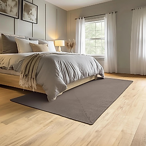 Super Area Rugs Lichfield Gray Braided Rug for Living Room - Washable Braided Rug - Woven Rug for Bedroom - Charcoal Gray 5' x 8' Rectangle