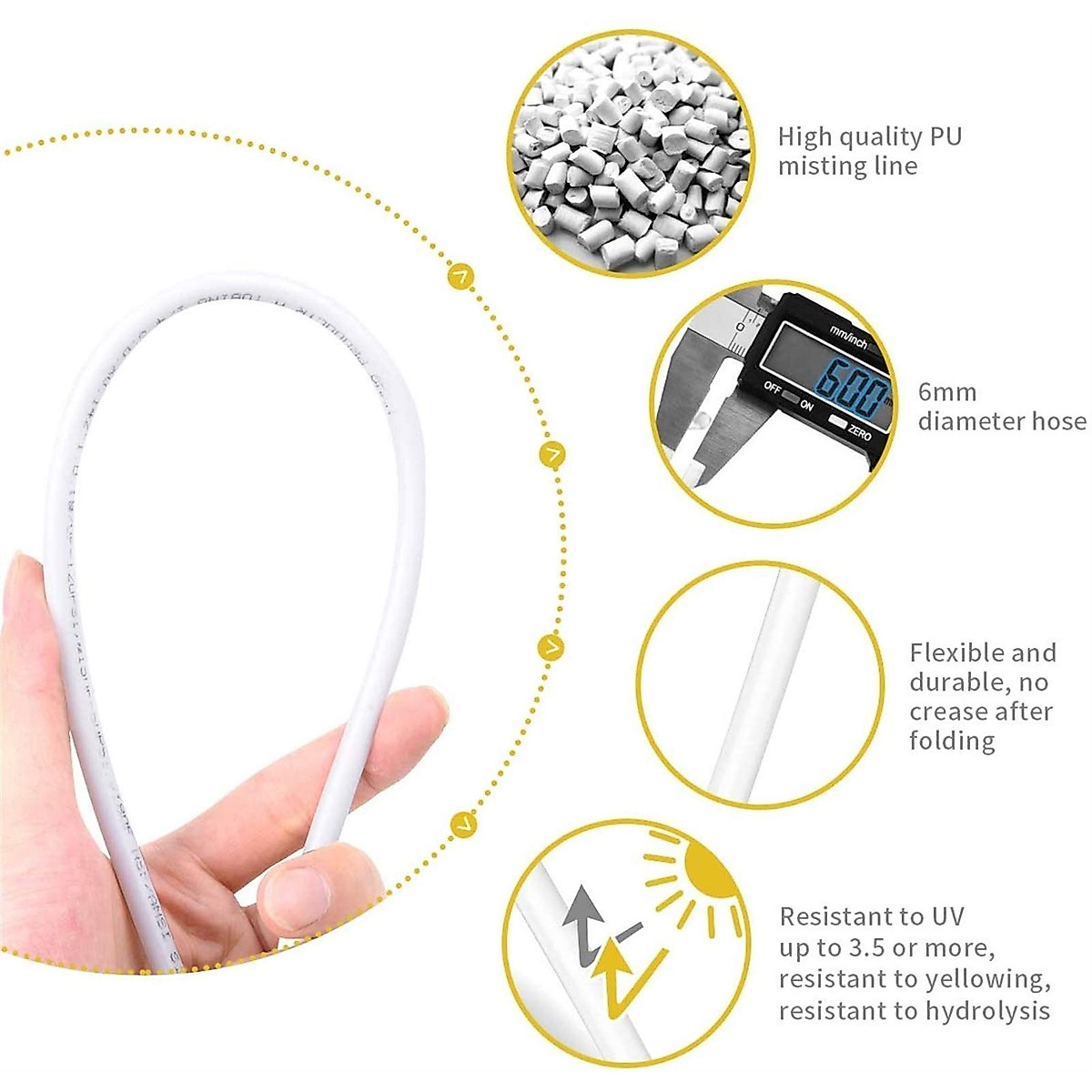 Outdoor Misting Cooling System Kit, Misters for Patio with Brass Sprayers, Garden Cooling System DIY Micro Drip Irrigation System for Patio, Garden, Lawn, Home Irrigation