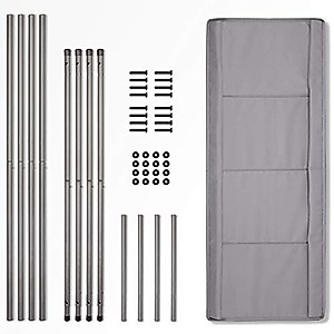 STORAGE MANIAC Stackable Shoe Cubby Organizer, Free Standing Shoe Cube Rack for Entryway, Bedroom, Apartment, Closet, 20-Cube Gray