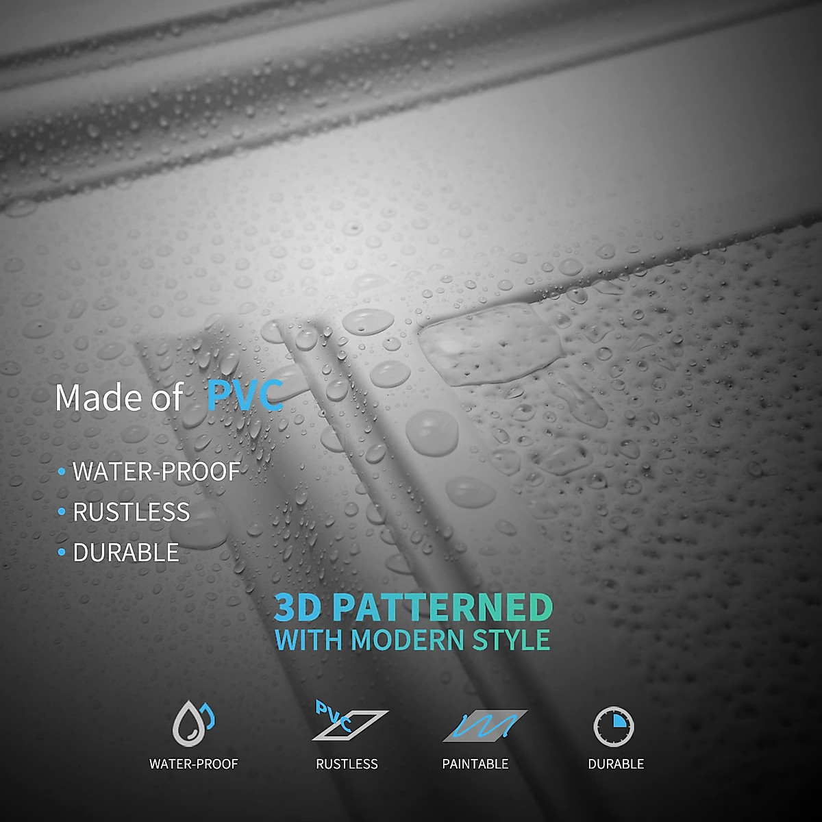 Art3d Drop Ceiling Tiles 24x48 inch White (12-Pack, 96 Sq.ft), 3D Wainscoting Panels Glue Up 2x4 FT