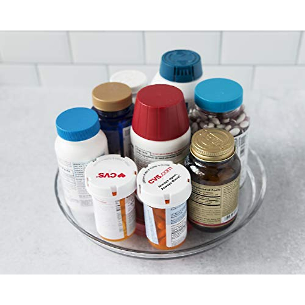 Mini Turntable: Lazy Susan, Cake Stand, Kitchen Organizer, Spice Organizer, Cupcake Decorating Turntable | Spinning Cookie Decorating Turntable, Revolving Swivel Stand | Silicone Non-Slip Grips