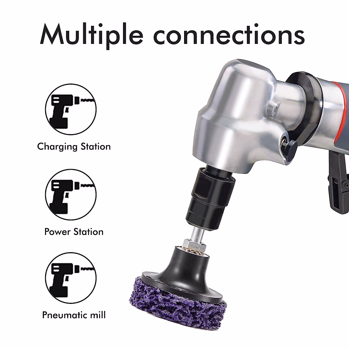 11 Pack 2" Quick Change Easy Strip It Discs for Drill, Paint Stripper Abrasive Wheel Disc, Poly Abrasive Wheel, Cleans Welds Rust Paint Removal Wheel