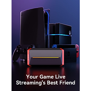 Video Capture Card - SOOMFOM Dual HDMI Input Game Capture Card with 1080P60 HDMI Loop-Out, Stream and Record at 1080P 60fps for Live Streaming, Conference and More