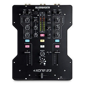 Allen & Heath Xone:23 DJ Mixer Bundle with 2 XLR & 2 RCA to 1/4" Cables (5 Items)