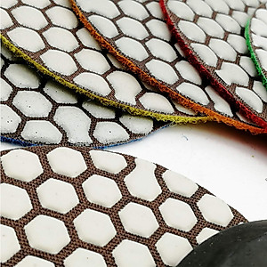 SHDIATOOL Diamond Polishing Pads Kit for Granite Marble Stone Tiles Including 3 Kinds Diamond Pads