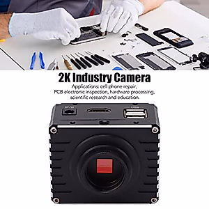 Industrial Microscope Camera, Aluminum Alloy Image Comparison Industry Camera HD Real Time Output for Research