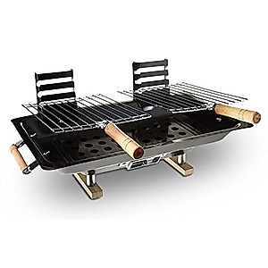 21st Century Tabletop hibachi grill - Japanese hibachi grill - hibachi grill outdoor - indoor hibachi grill - portable camping grill charcoal - Available with Premium Quality Centaurs AZ Gloves