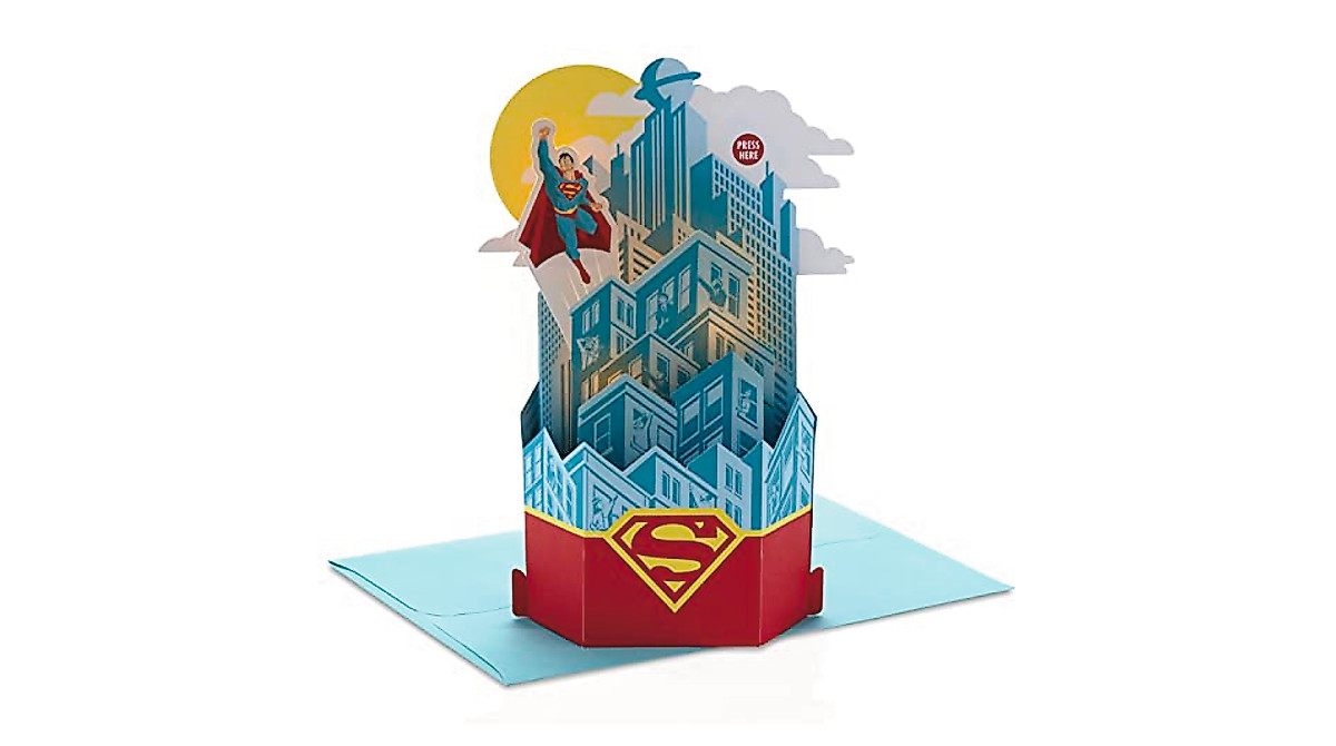 Hallmark Superman Pop Up Card - Celebrate with Music and 3D Wonder
