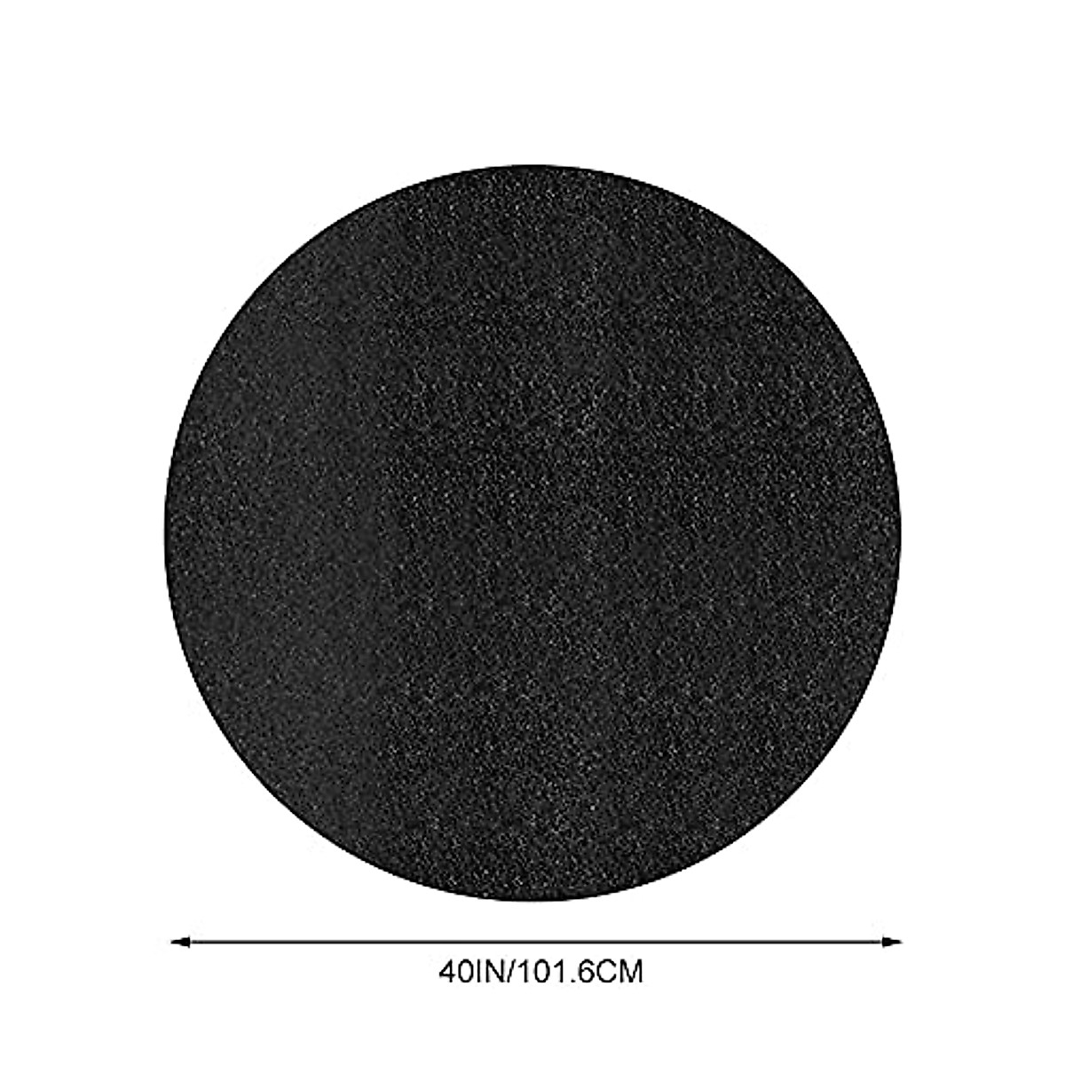 Yuhoo Round Fire Pit Mat, 40 inch Patio Fireproof Mat, Fireproof Pad Heat Deflector BBQ Floor Protective Mat, Reusable Deck Protector for Wood Burning&Gas Fire Pit Pad, BBQ Smoker(Size:40inch)