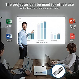 Native 1080P Projector, WiFi Projector, OSEVEN Portable Movie Projector Supported 4K, Compatible with Smartphone, TV Stick, HDMI, VGA, USB, Laptop, Tablet，iOS & Android